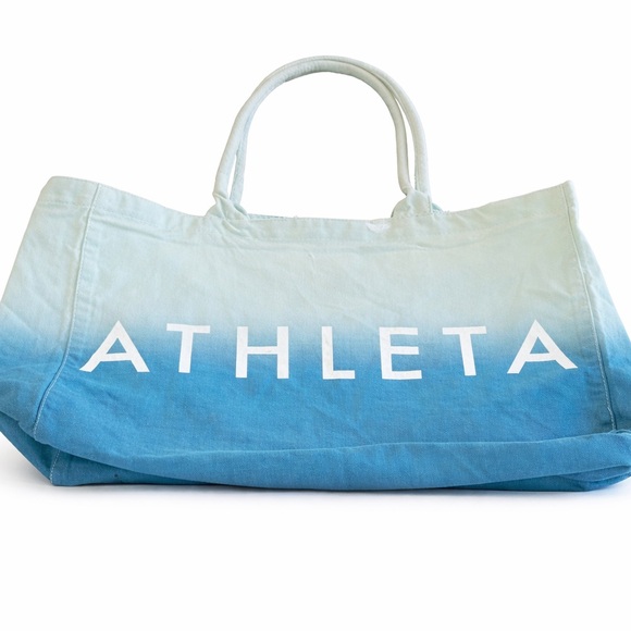 Athleta | Bags | Athleta Blue And White Ombre Tote Bag | Poshmark